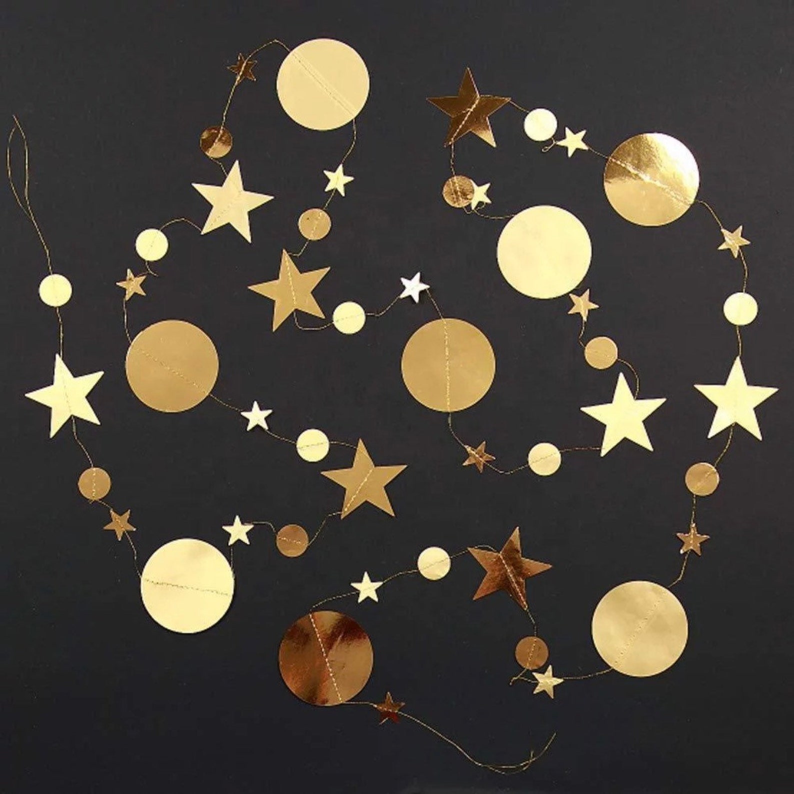 Twinkle Little Star Party Garlands, Paper Circle Garland Bunting Banner ...