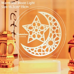 Ramadan Acrylic Decoration Light - Etsy