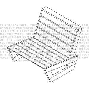 Modern Lounge Chair & Coffee Table Plans - Etsy