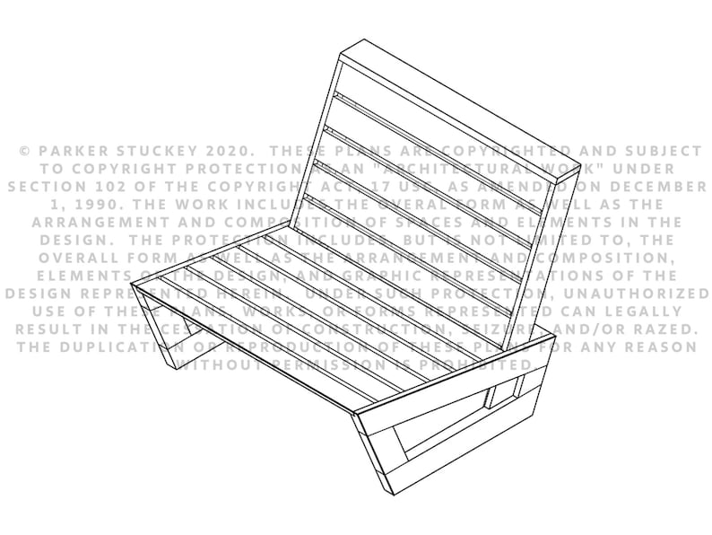 Modern Lounge Chair & Coffee Table Plans - Etsy