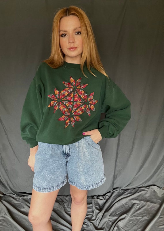 Vintage autumn leaves sweatshirt - Gem
