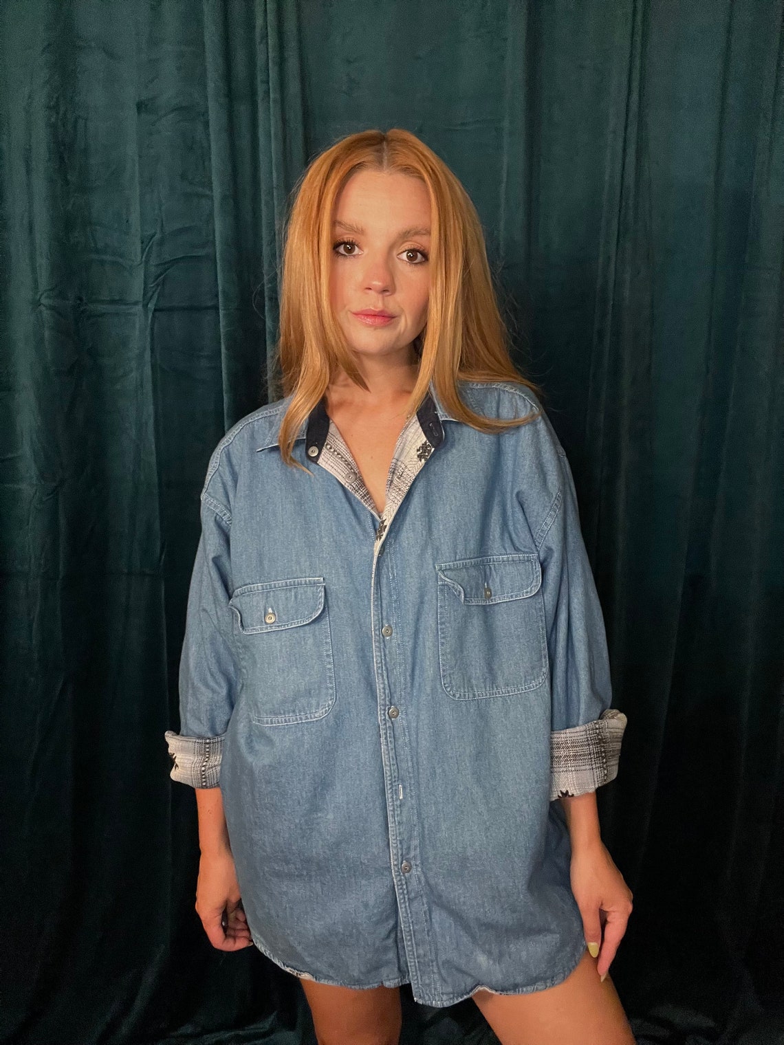 Vintage Alaska 1959 Wildness Gear Denim Button Down Shirt With - Etsy