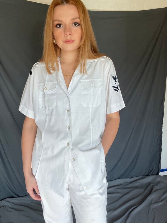 vintage us navy button - Gem