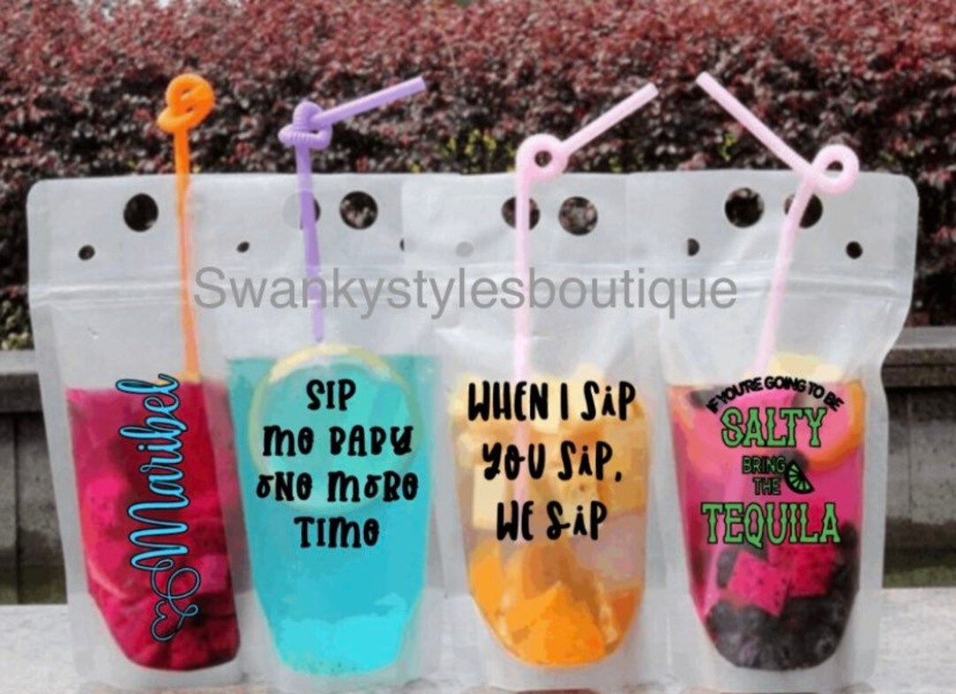 Custom Drink Pouches With Straw, Booze Bag, Caprisun Pouches ...