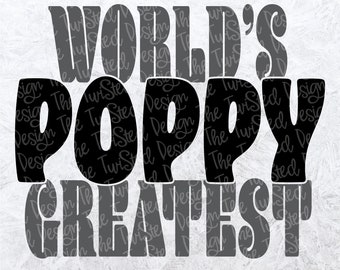 Poppy Grandpa Svg - Etsy