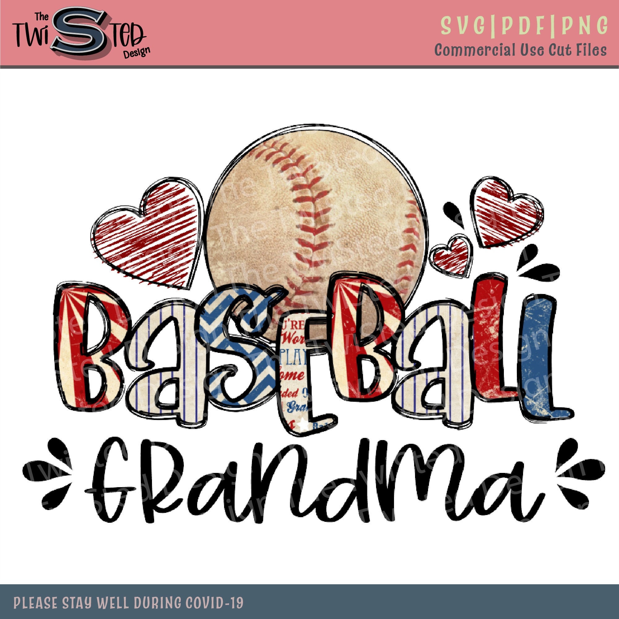 Grandma Baseball Png - Grandma Sublimation - Proud Grandma - Baseball ...