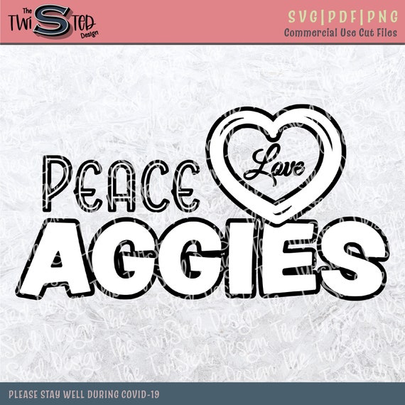 Howdy Peace Love Aggies College Sports Aggie Cut File | Etsy UK