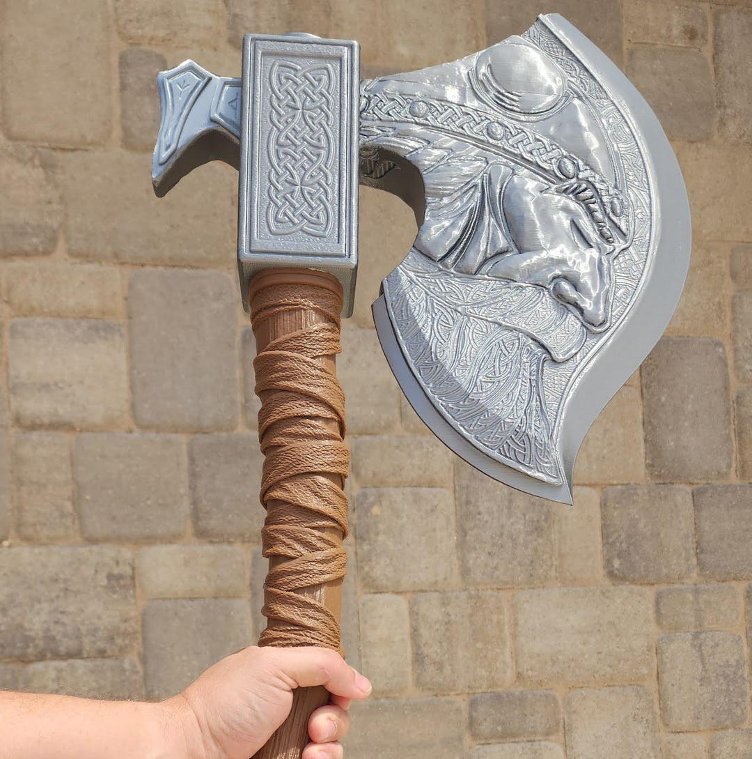 Viking Battle Axe Replica DIY 3D Printed Props and Cosplay Axe Battle ...
