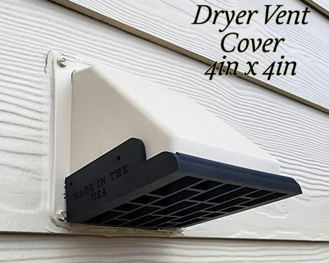 4x4 Dryer Vent Cover – Outdoor Square Vent Cap for Exterior Wall – Easy ...