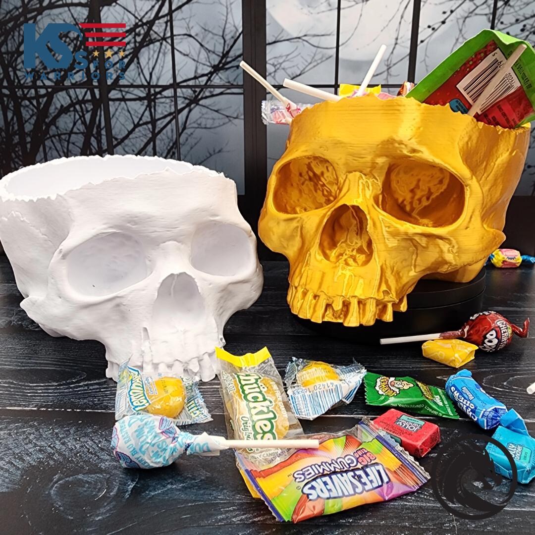 Skull Candy Dish 3D Printed Halloween Candy Dish - Etsy