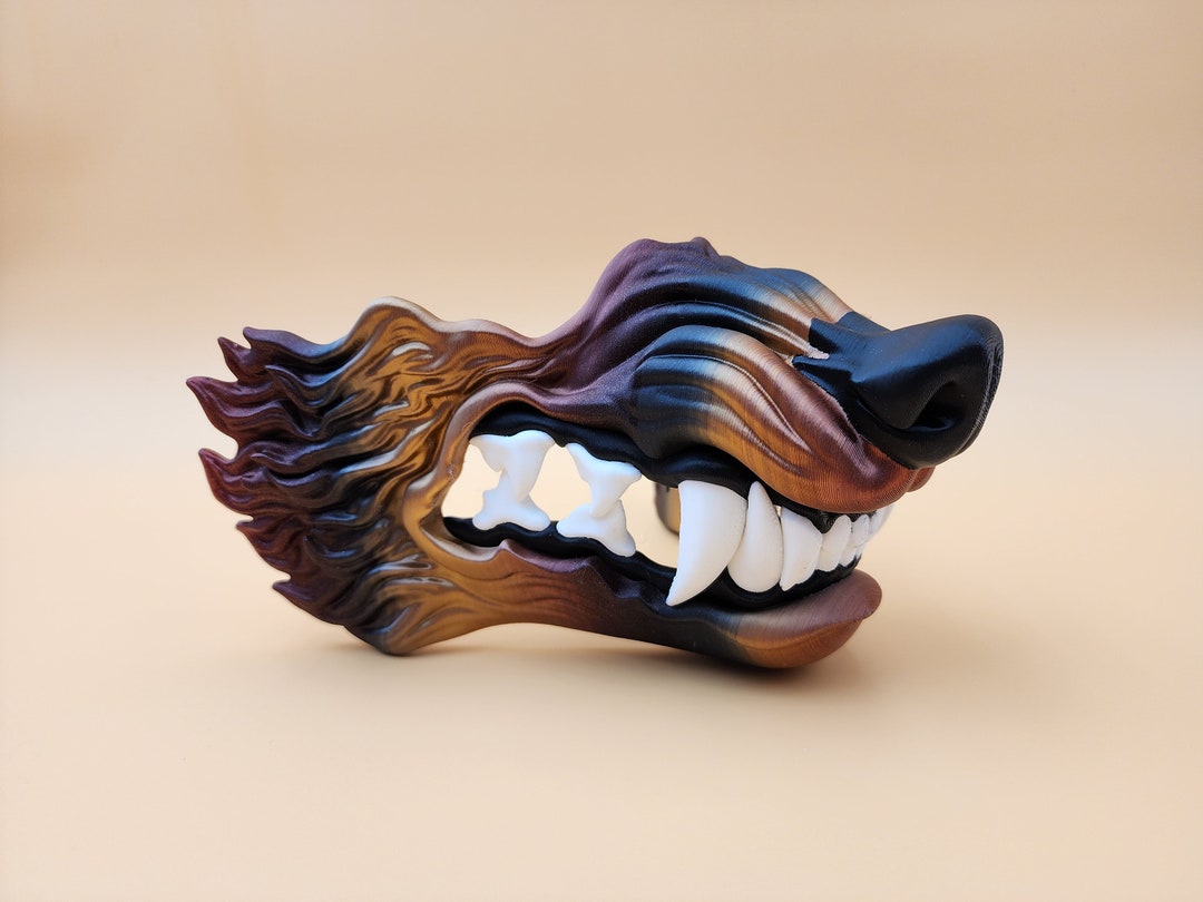 Snarling Wolf Mask Werewolf Werewolf Mask Halloween Adult Size Gift for ...
