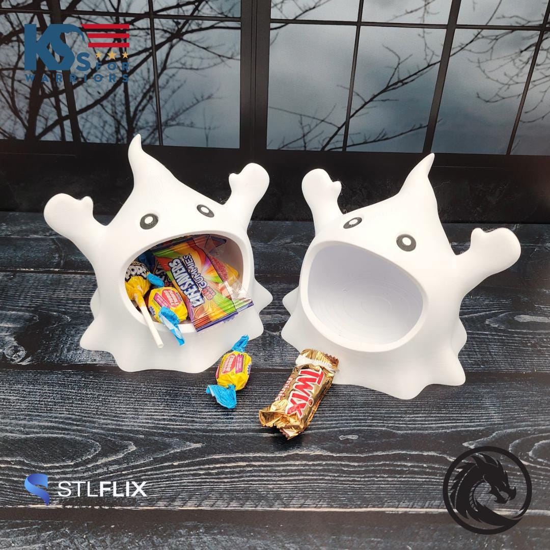 Glutton Ghost Candy Dish 3D Printed Halloween Candy Bowl - Etsy