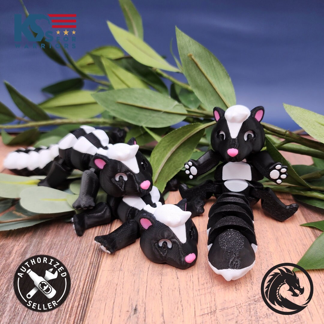 Articulated Skunk Flexi Pets Mcgybeer Flexible Animals Fidget Toys ...