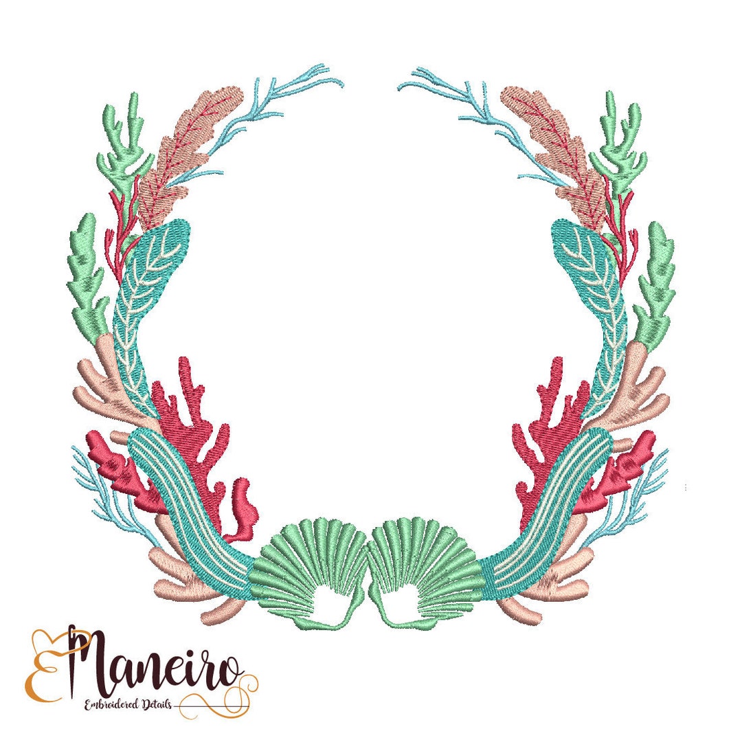 Sea Frame 2 Sizes Beautiful Design Embroidery Design - Etsy