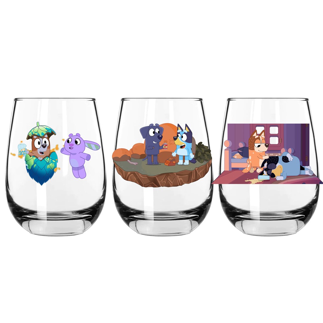 Bluey Beer and Wine Glass Funny Sleepytime Cute Glassware - Etsy