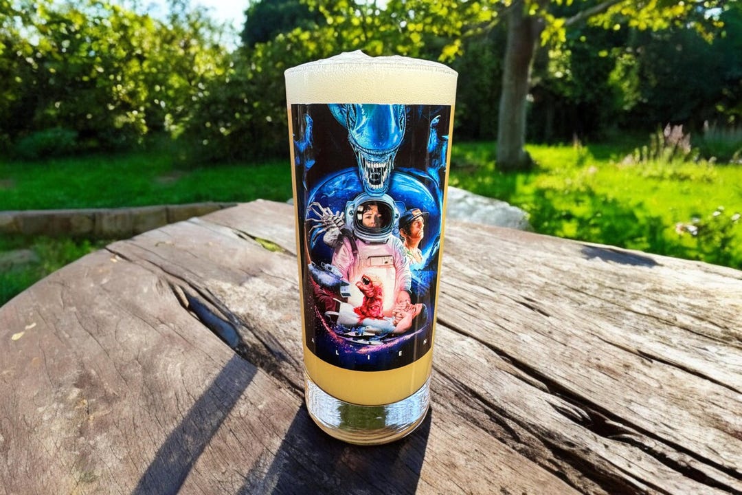 Xenomorph Alien Beer Glass Ridley Scott Classic Horror Movie Scary ...