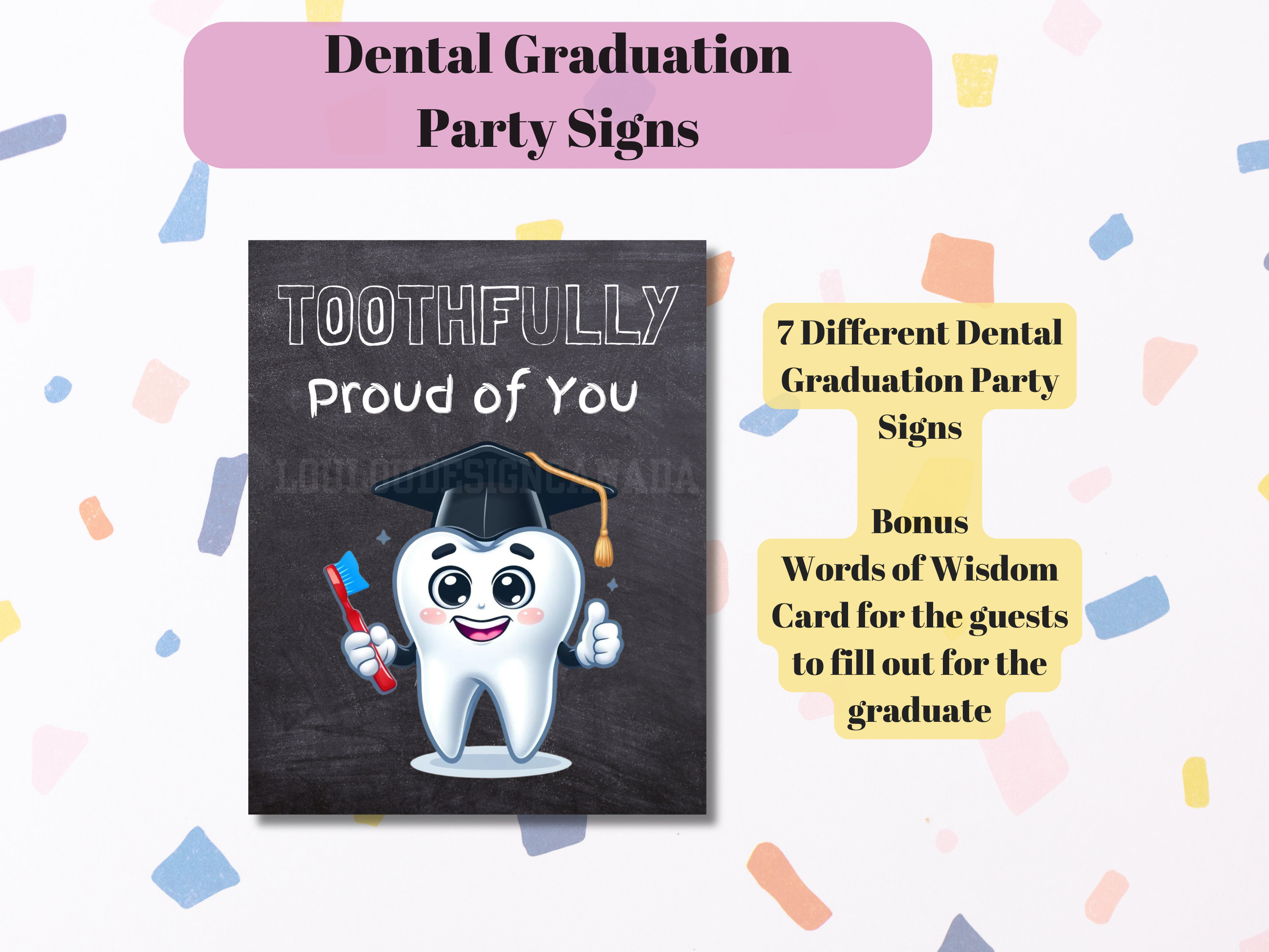 Dental Graduation Party Signs | Dental Grad Party Decor | Dental School ...