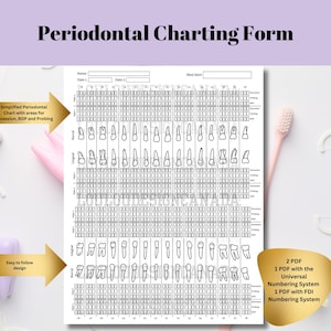 Periodontal Charting Form | Printable Perio Chart | Dental Office ...