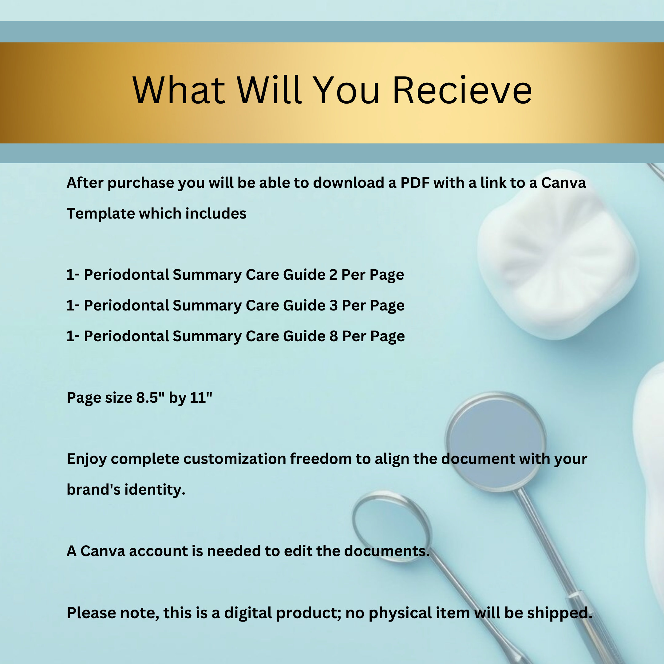 Periodontal Patient Handout Form | RDH Hygienist Notes | Dental Office ...