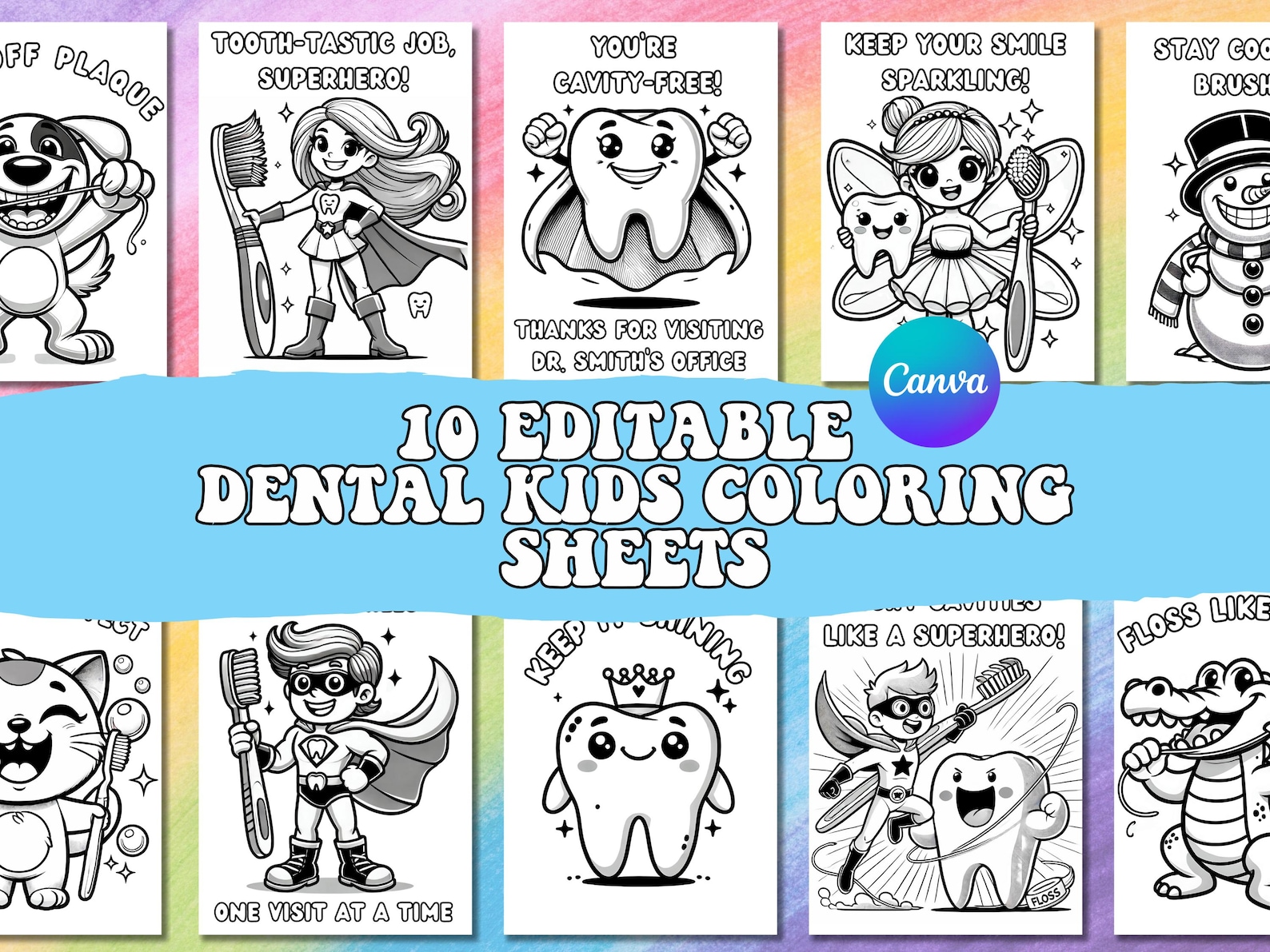 Dental Coloring Pages | Customizable Colouring Pages | Teeth Coloring ...