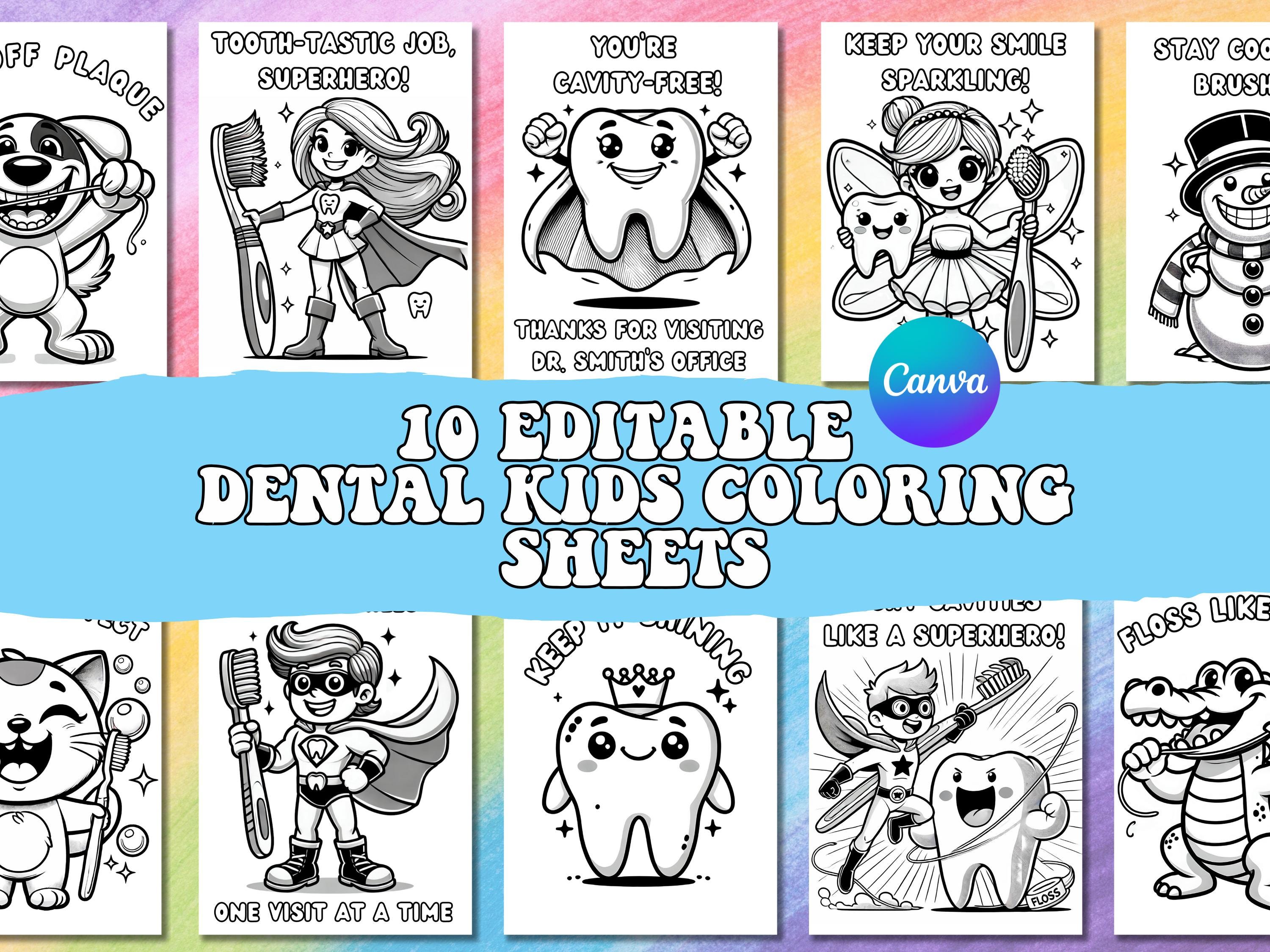 Dental Coloring Pages | Customizable Colouring Pages | Teeth Coloring ...