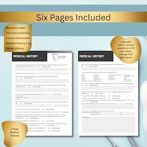 Editable Dental Intake Forms | New Patient Form | Customize Dental ...