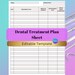 Dental Treatment Plan Documentation Sheet | Treatment Planner Log | Dental Treatment Document ...