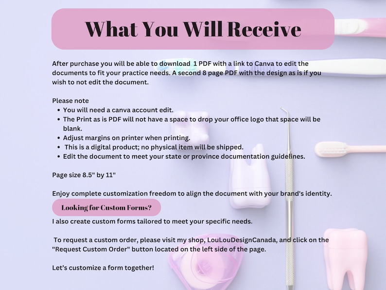 Dental Office Form Bundle | Dental Practice Editable Documentation ...