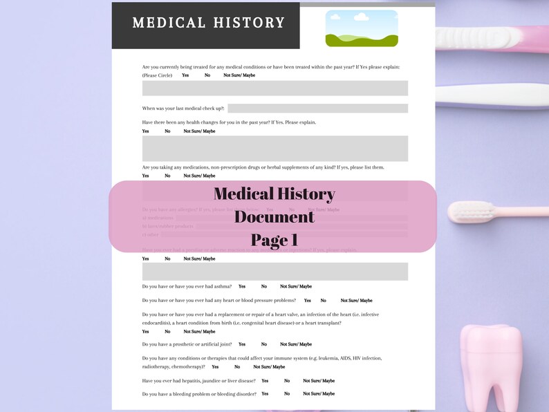 Dental Office Form Bundle | Dental Practice Editable Documentation ...