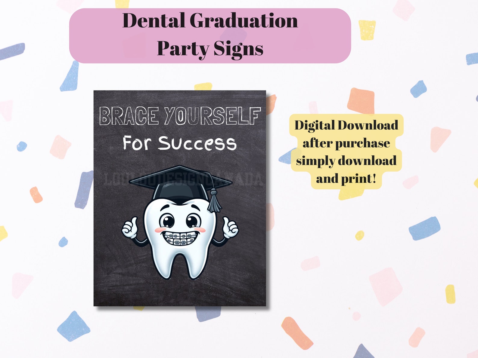 Dental Graduation Party Signs | Dental Grad Party Decor | Dental School ...