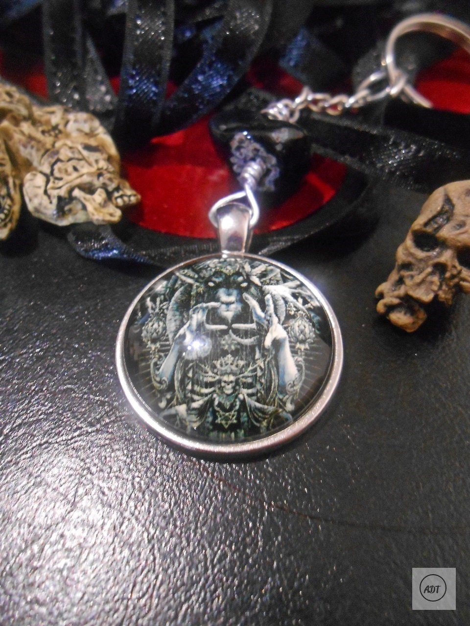 Baphomet Lucifer Keychain Dark Occult Charm Mystical Satanism Symbol ...