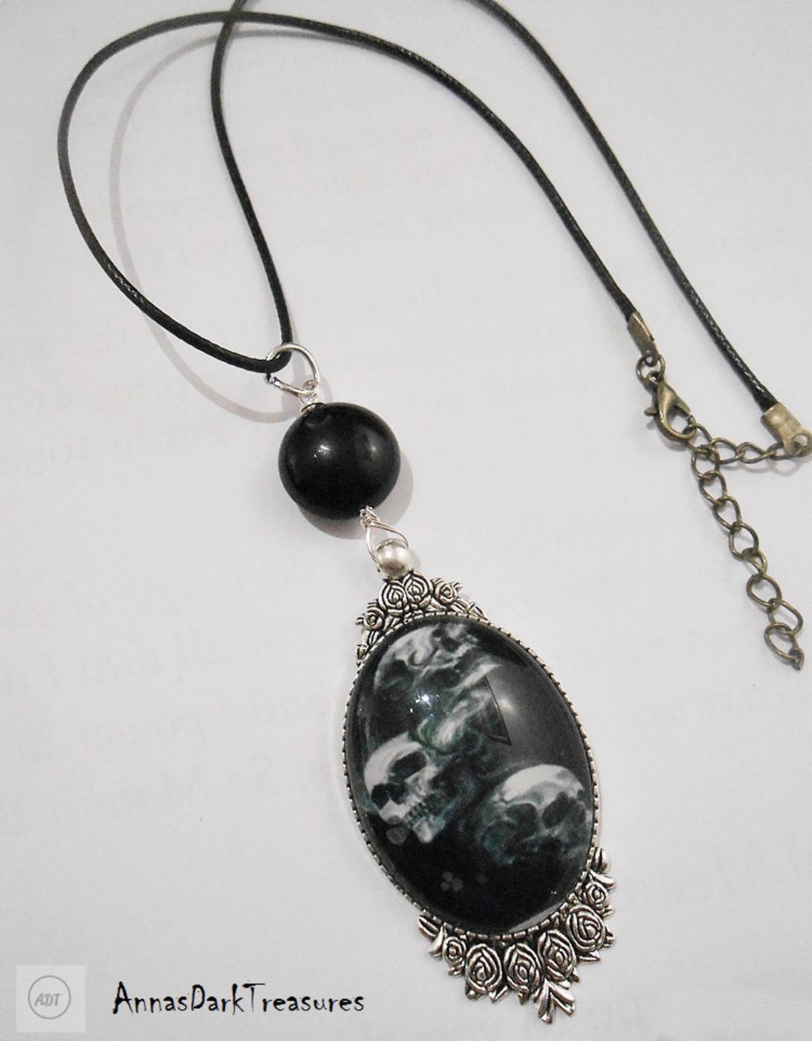 Skull Pendant Gothic Gift Gothic Skull Necklace Gothic Girl - Etsy