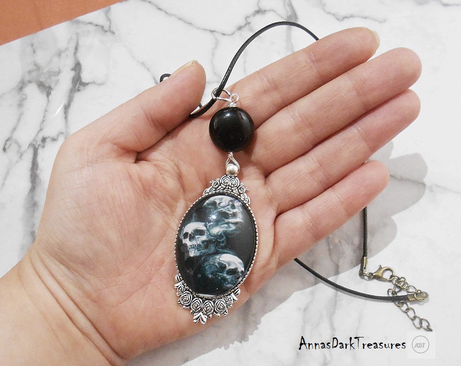 Skull Pendant Gothic Gift Gothic Skull Necklace Gothic Girl - Etsy