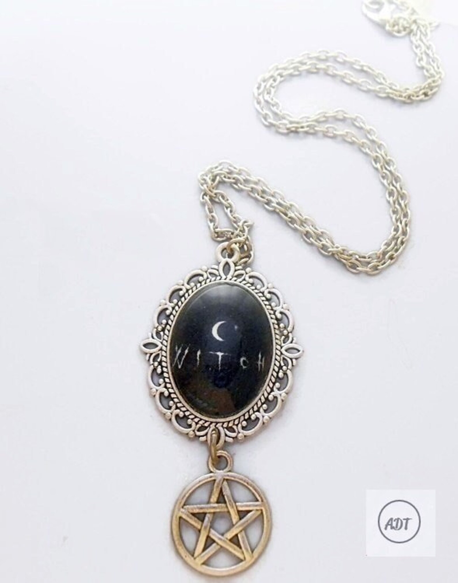 Witch Pendant Gothic Gift Gothic Jewelry Witch Necklace - Etsy