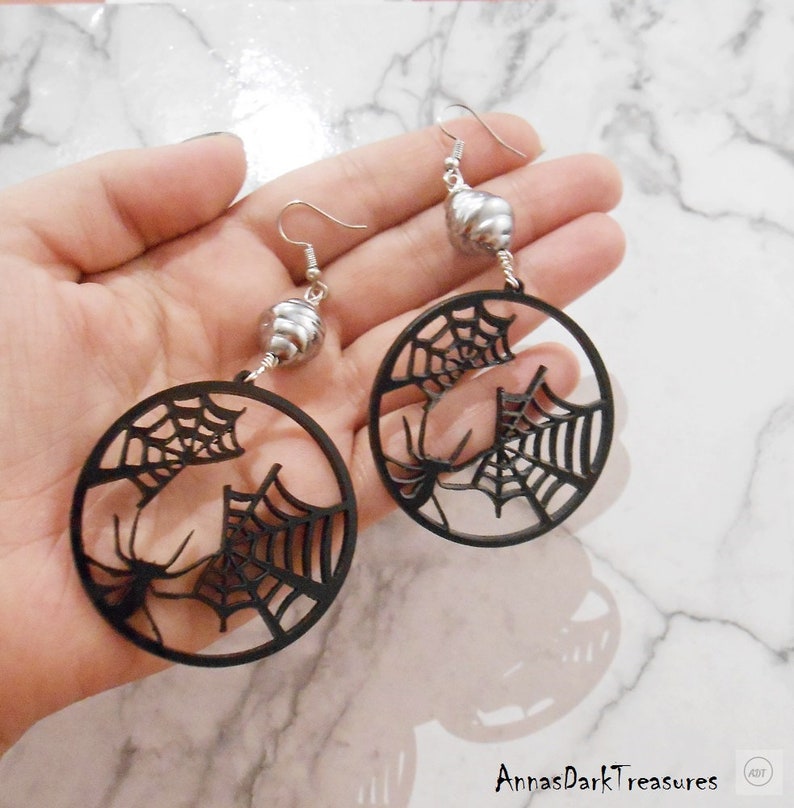 Web Cob Halloween Jewelry Gothic Earrings Alternative Jewelry Gothic ...
