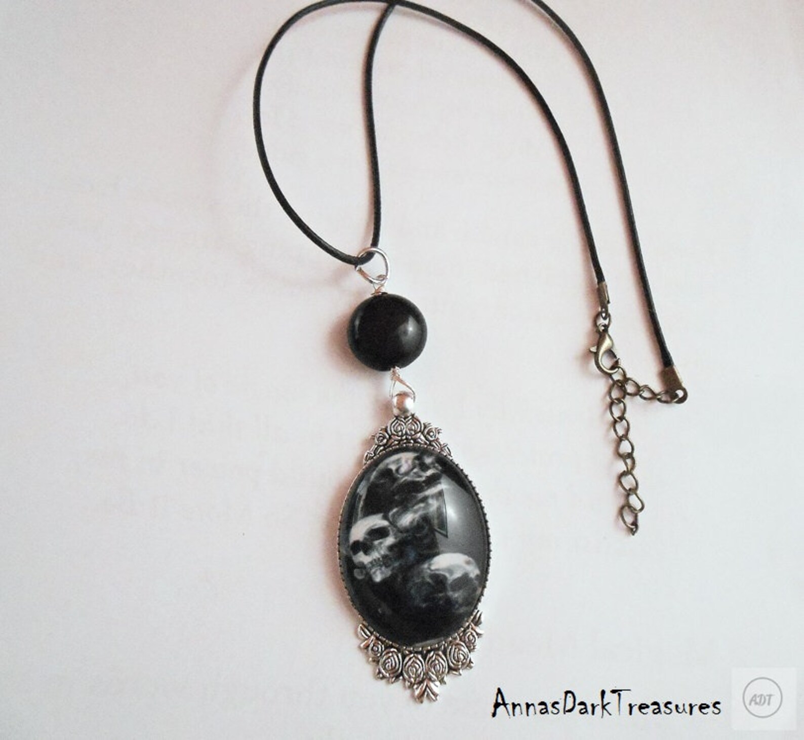 Skull Pendant Gothic Gift Gothic Skull Necklace Gothic Girl - Etsy