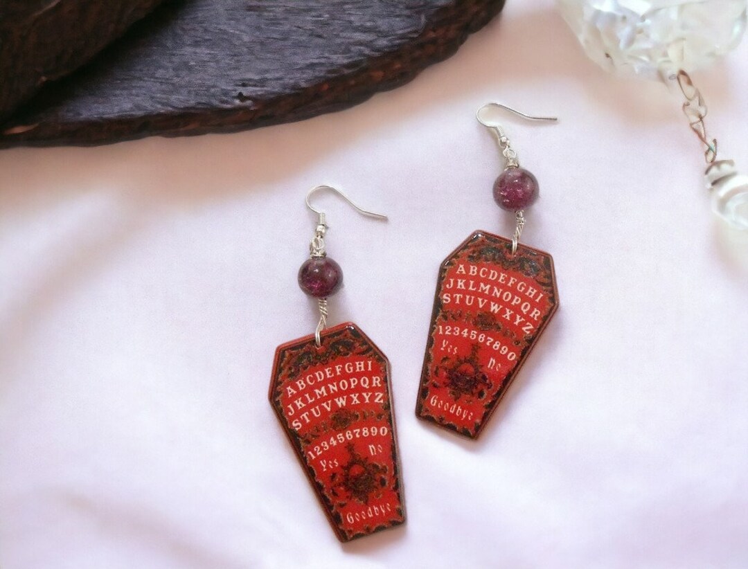Acrylic Coffin Shaped Ouija Board Earrings – Occult Jewelry, Witchy ...