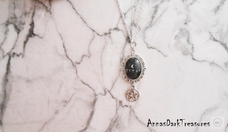 Witch Pendant Gothic Gift Gothic Jewelry Witch Necklace - Etsy