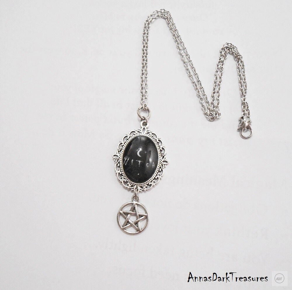 Witch Pendant Gothic Gift Gothic Jewelry Witch Necklace - Etsy