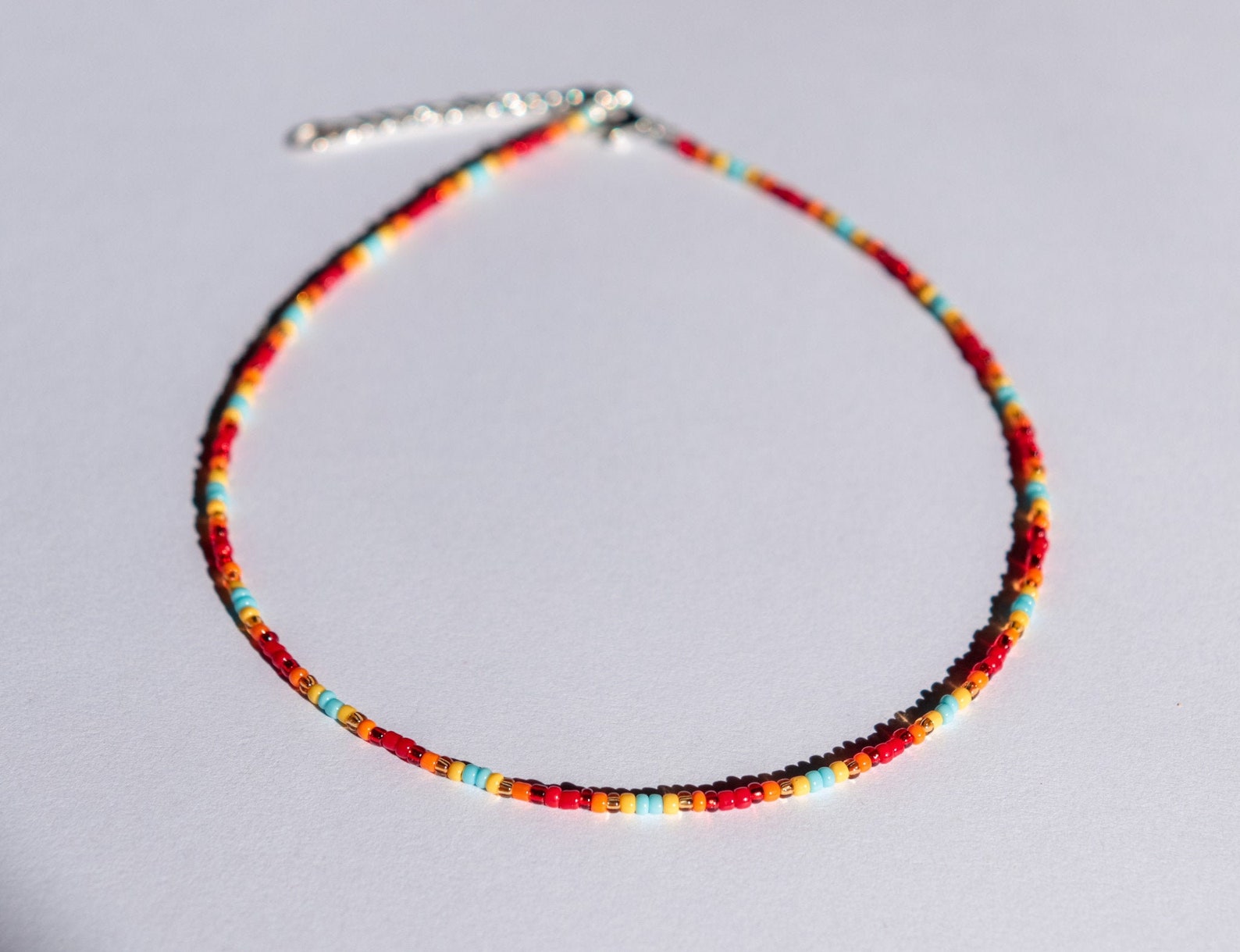 Island Seed Bead Choker Necklace-vsco Choker Jewelry-seed Bead | Etsy