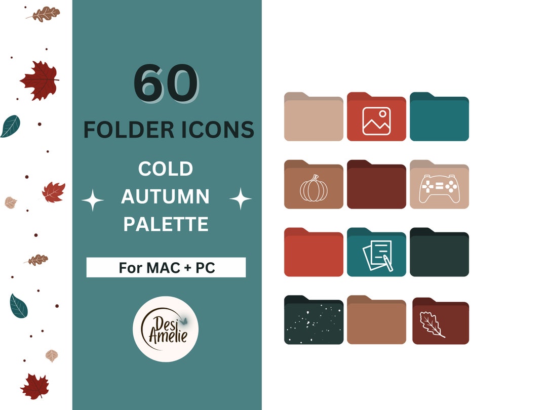 Desktop Folder Icons Aesthetic Desktop Organization Mac and - Etsy