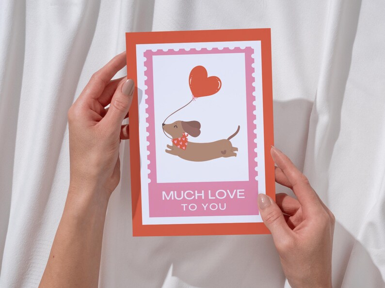 6 Cute Love Cards | Instant Download | Printable Cards | Card Set ...
