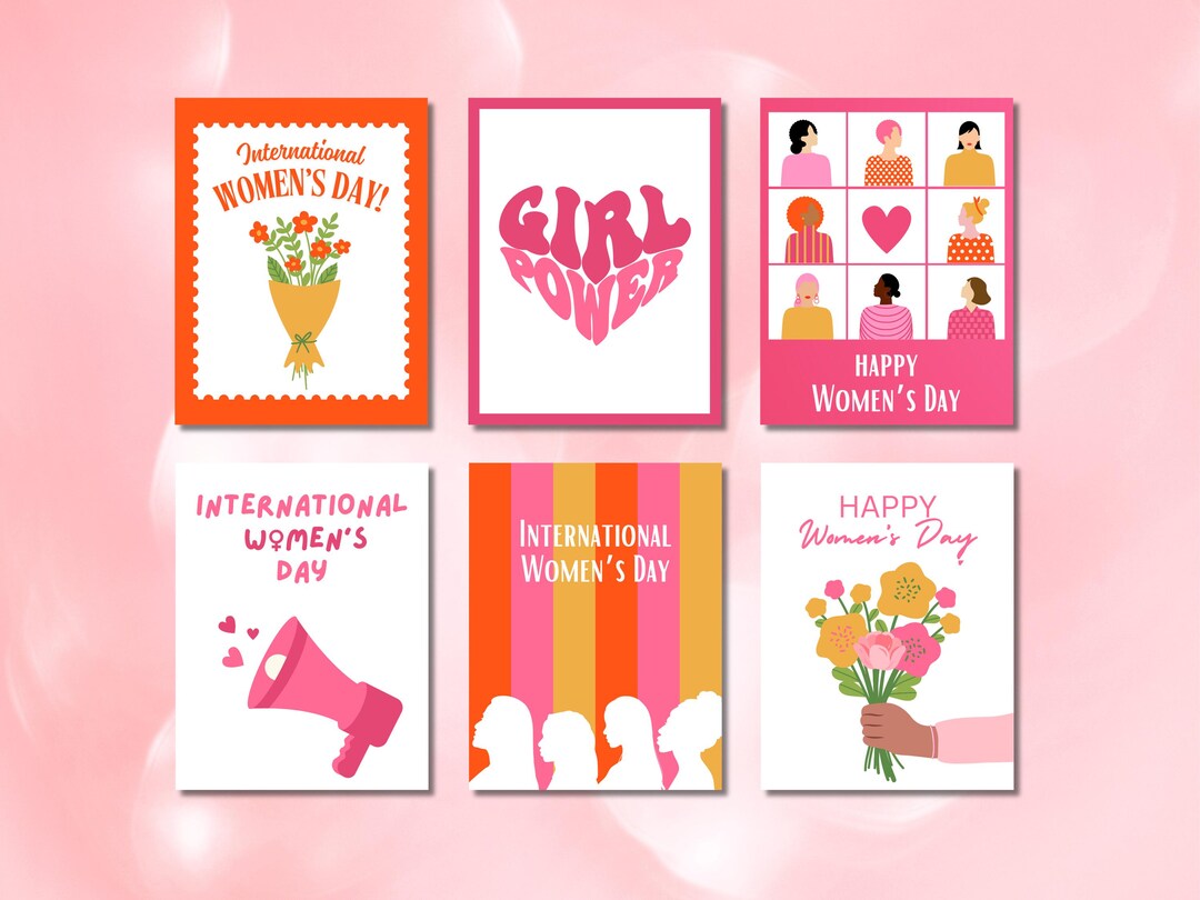 6 International Women's Day Cards | Instant Download | Printable ...