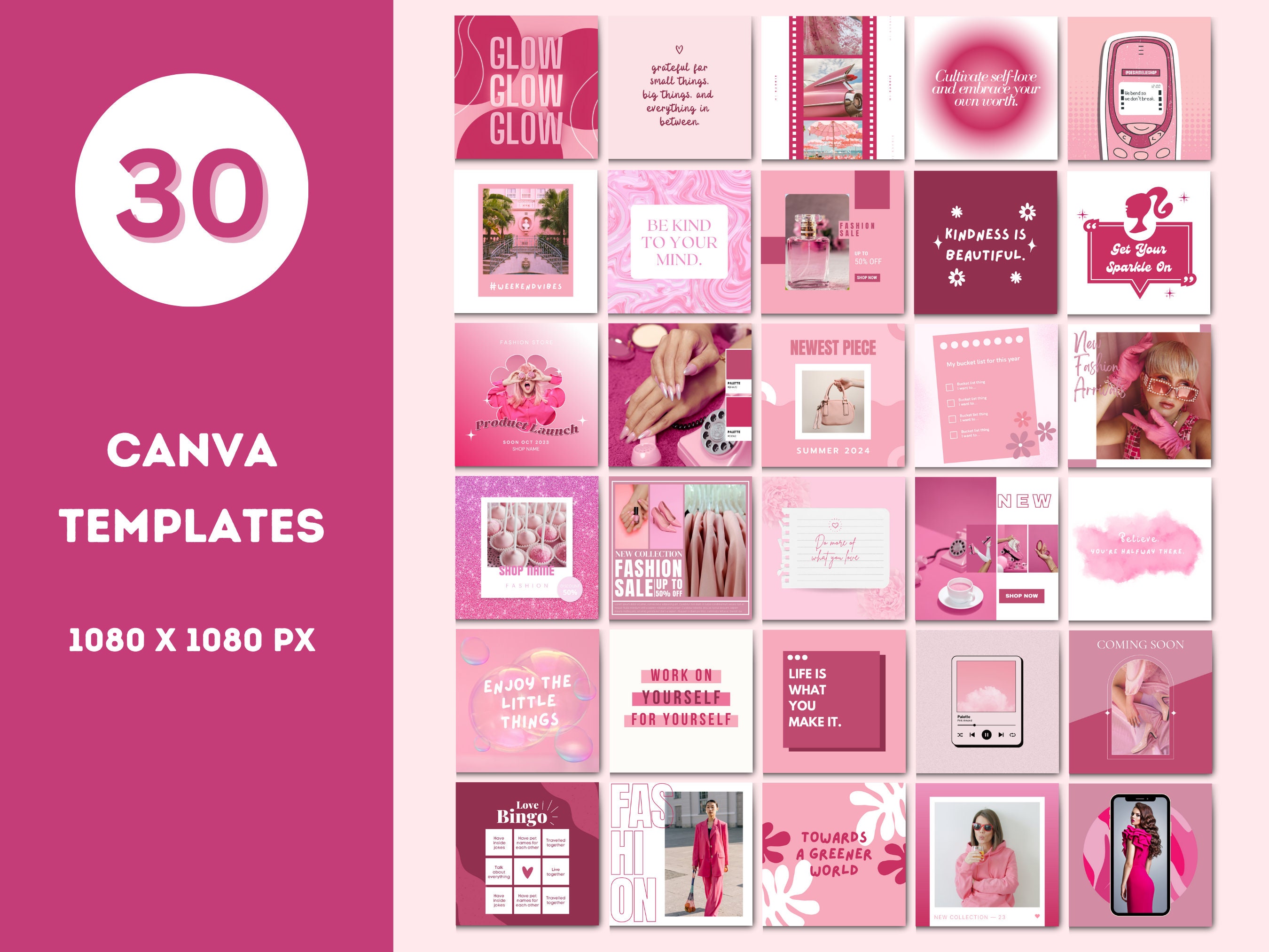 Instagram Post Templates Canva Templates Editable IG Posts - Etsy