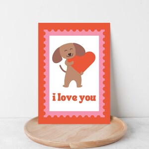 6 Cute Love Cards | Instant Download | Printable Cards | Card Set ...