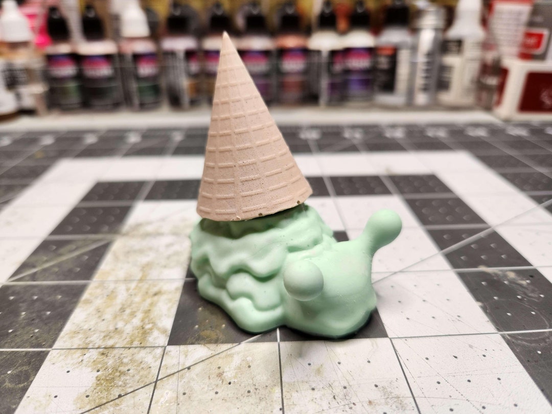 Slow Cone - Pistachio - Resin Collectible Art Toy - Etsy