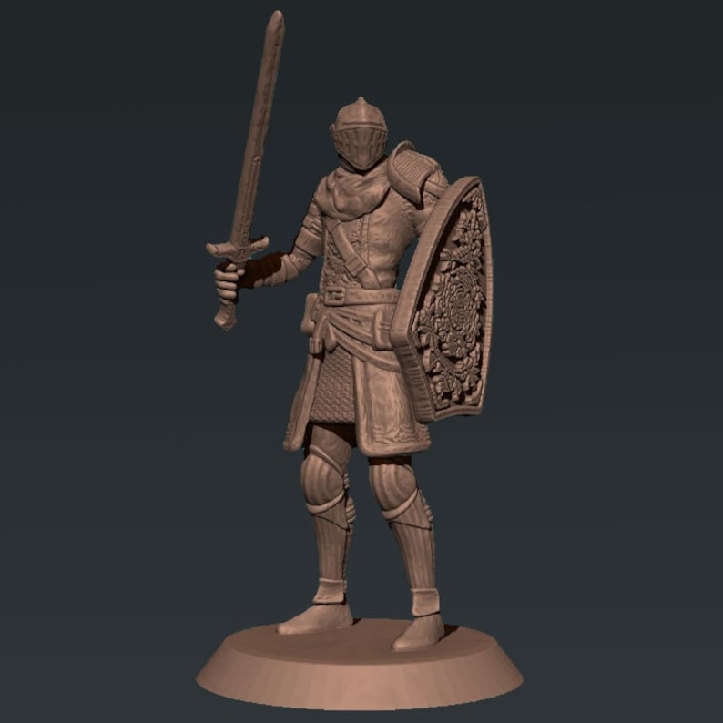 Elite Knight Dark Souls 3d Printable Stl Model Etsy
