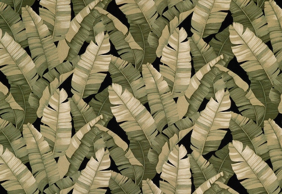 Banana Leaf Modern Tropical Leaf Interior Furniture Fabric | Etsy