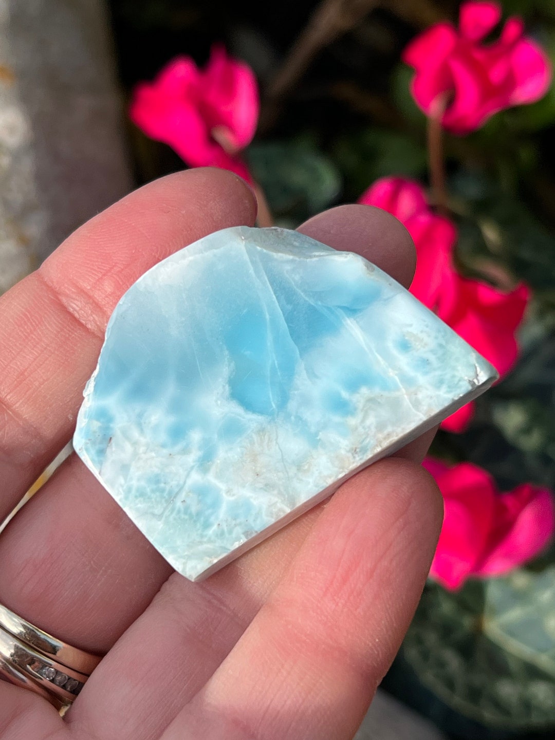 Genuine Rare Larimar Slab From Dominican Republic- Polished Healing ...