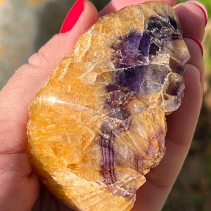 Stunning Blue John Polished From One Side Large Specimen From ...